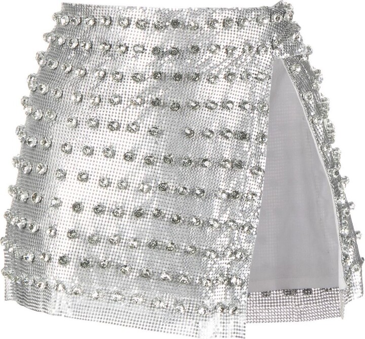 retrofete Deandra crystal-embellished mini skirt - ShopStyle