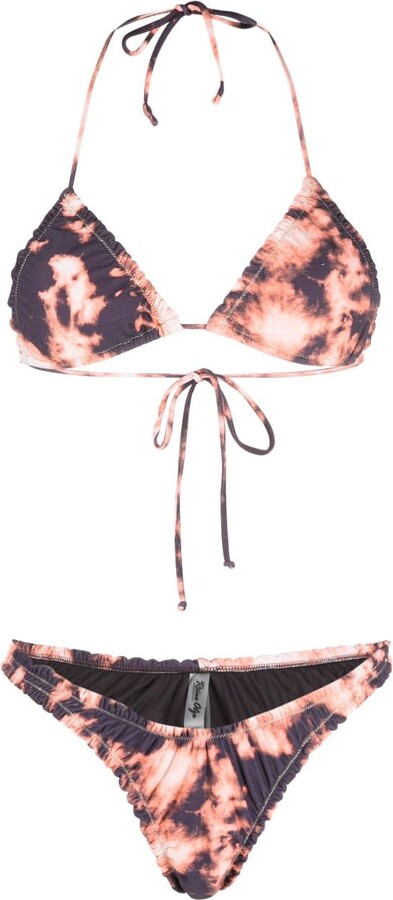 Reina Olga Guia terry cloth triangle bikini - ShopStyle Two Piece Swimsuits