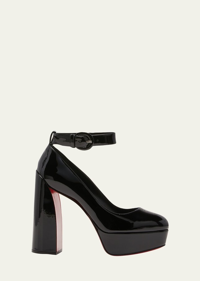 Christian Louboutin Movida Patent Ankle-Strap Red Sole Pumps - ShopStyle