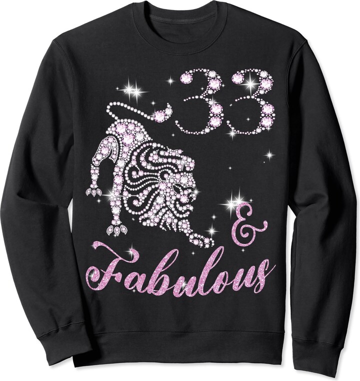 Happy Birthday Zodiac Astrology Gifts Shirt Women Leo 33 And Fabulously Horoscopes 33th Happy ...