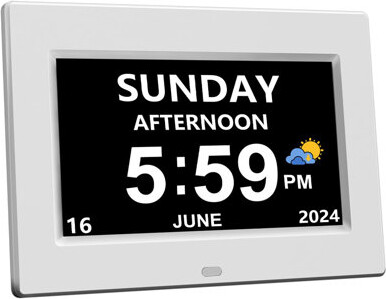 Wade Logan Digital Clock With Date And Day Of Week For Elderly-12 ...
