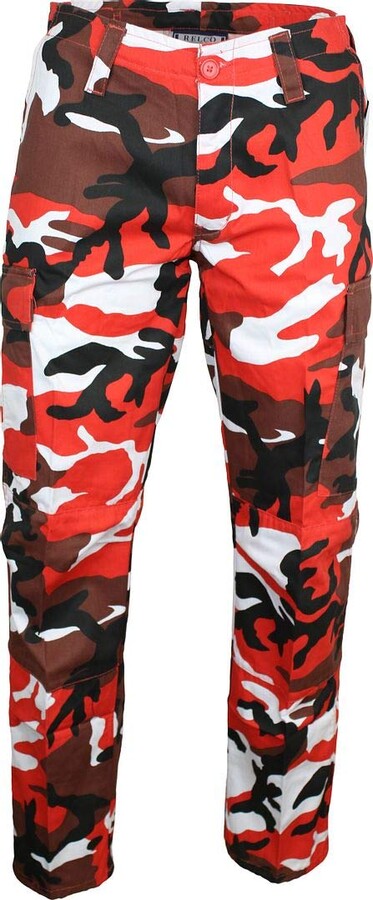 Relco Mens Army Combat Cargo Camouflage Camo Military Work Trousers ...