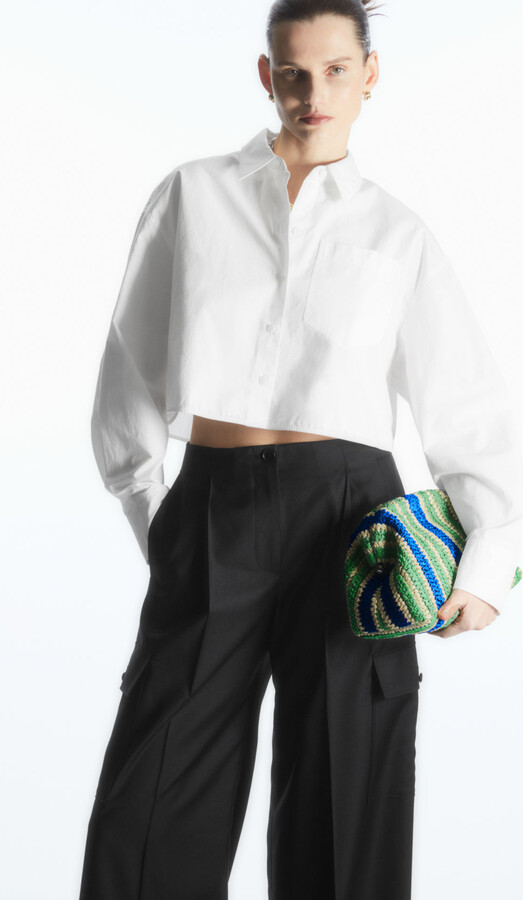 COS Framed Raffia Clutch - ShopStyle