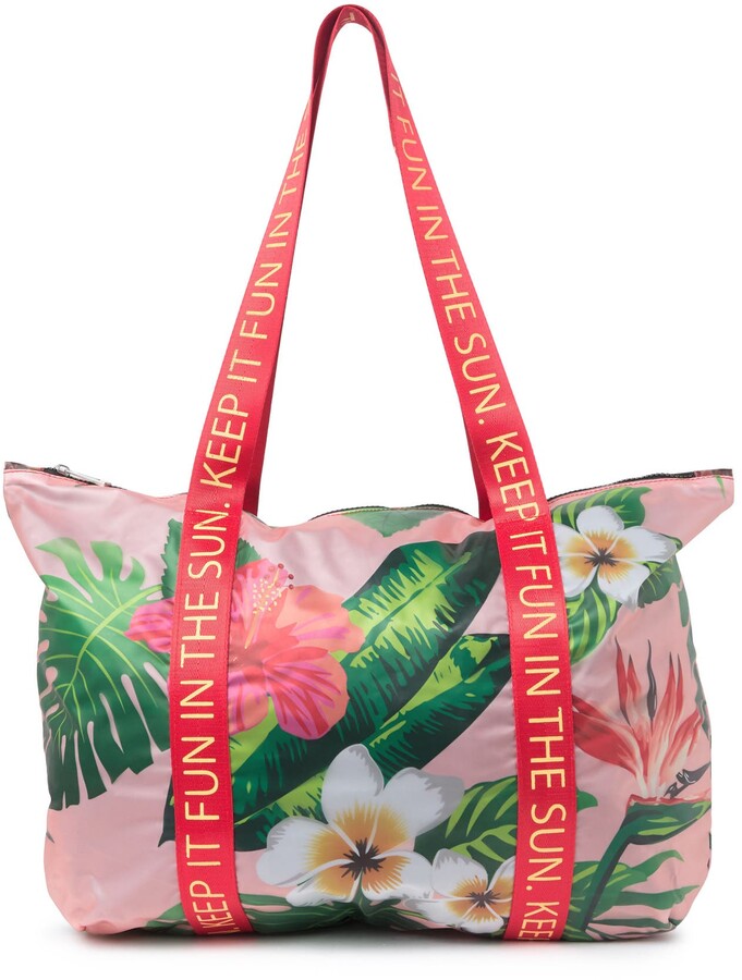Twig & Arrow Tropical Flower Print Tote Bag - ShopStyle