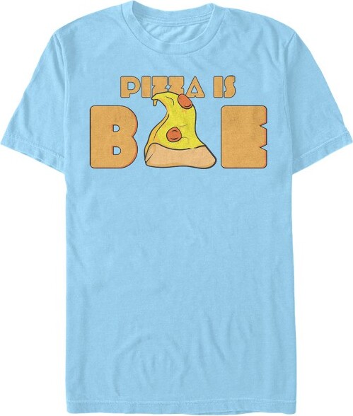 Men's Lost Gods Pizza is Bae Slice T-Shirt - Light Blue - Medium ...