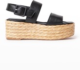 Paloma Barceló Charo Leather Slingback Platform Espadrilles - ShopStyle