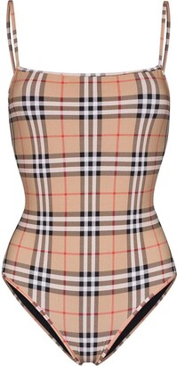 Burberry Vintage Check pattern swimsuit - ShopStyle