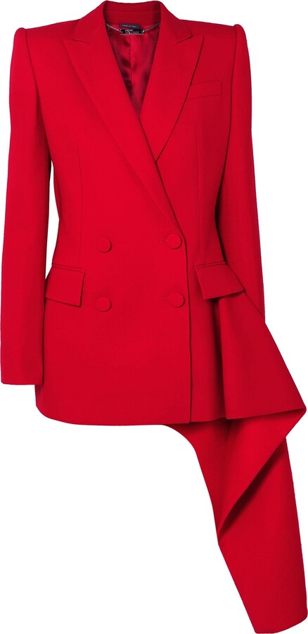 Alexander McQueen Suit Jacket Red - ShopStyle