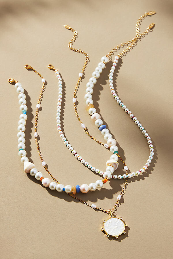 Anthropologie Shades of Sea Triple-Layer Necklace - ShopStyle