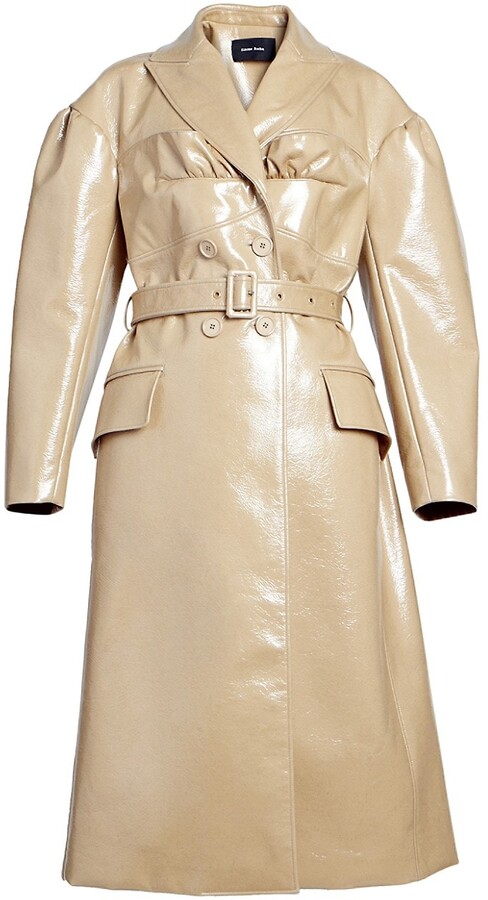 Simone Rocha Bustier Vinyl Trench Coat - ShopStyle