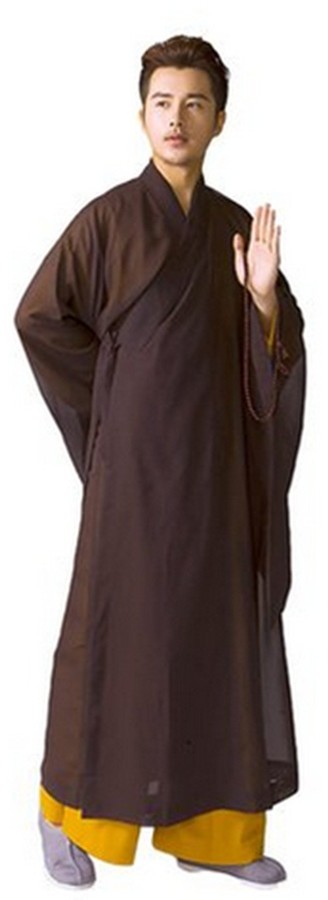 joyconer Monk Buddhist Meditation Haiqing Robe Long Shaolin Zen Uniform ...