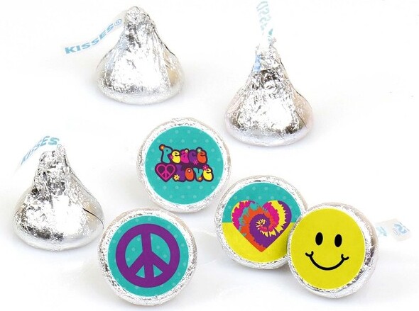 Big Dot of Happiness 60's Hippie - 1960s Groovy Party Round Candy ...