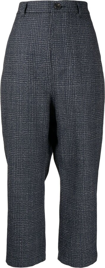 Sofie D'hoore Plaid-Check Cropped Trousers - ShopStyle
