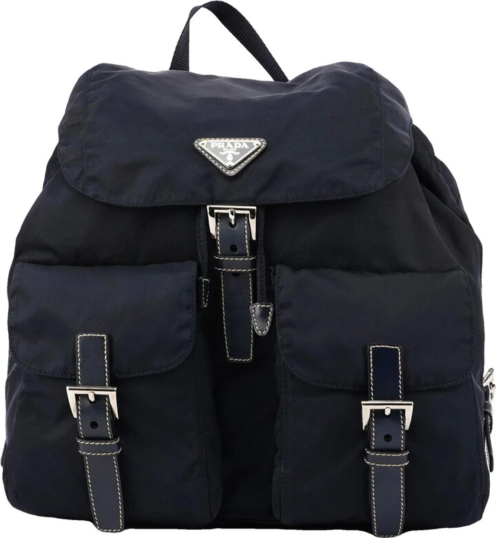 Prada Re-Nylon leather backpack - ShopStyle