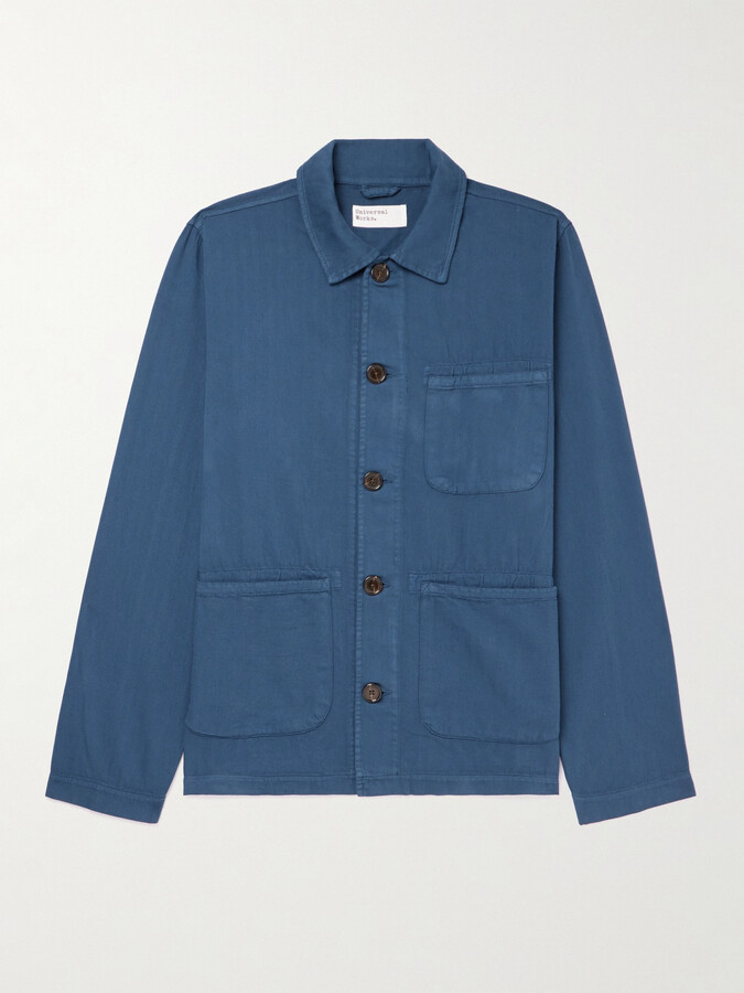 Universal Works Garment-Dyed Herringbone Cotton Field Jacket - ShopStyle