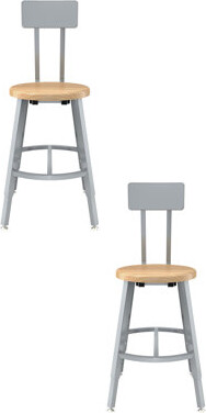 National Public Seating Height Adjustable Industrial/Shop Stool with ...