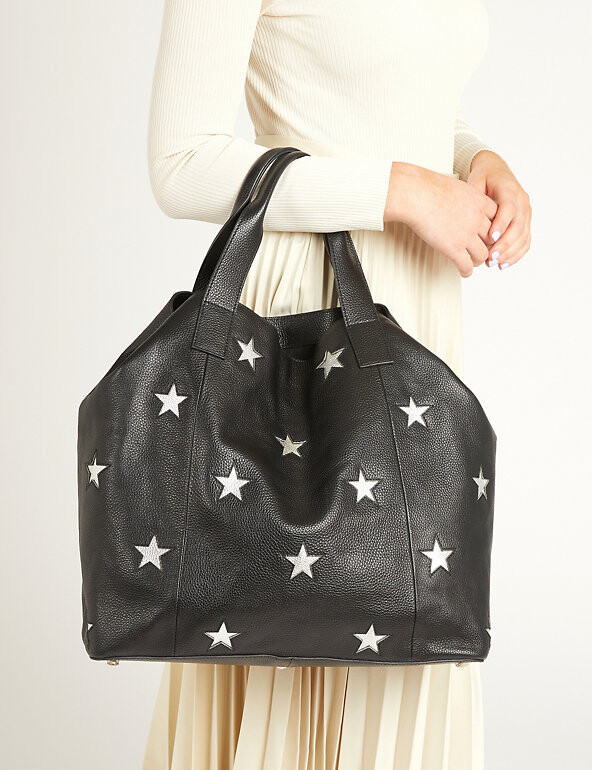 Leather Star Tote Bag - ShopStyle