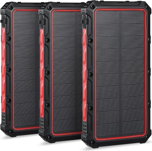 Dartwood 16000mAh Solar Power Bank - Qi Portable Wireless Solar Panel ...