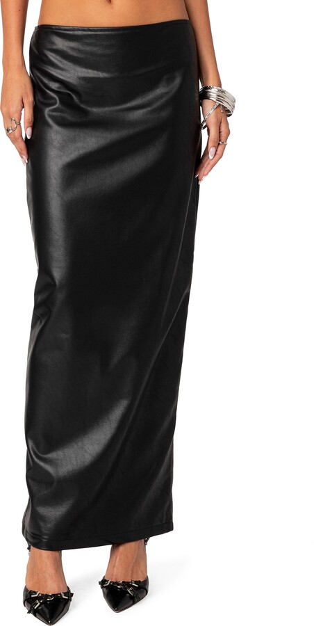 EDIKTED Nalaya Faux Leather Maxi Skirt - ShopStyle