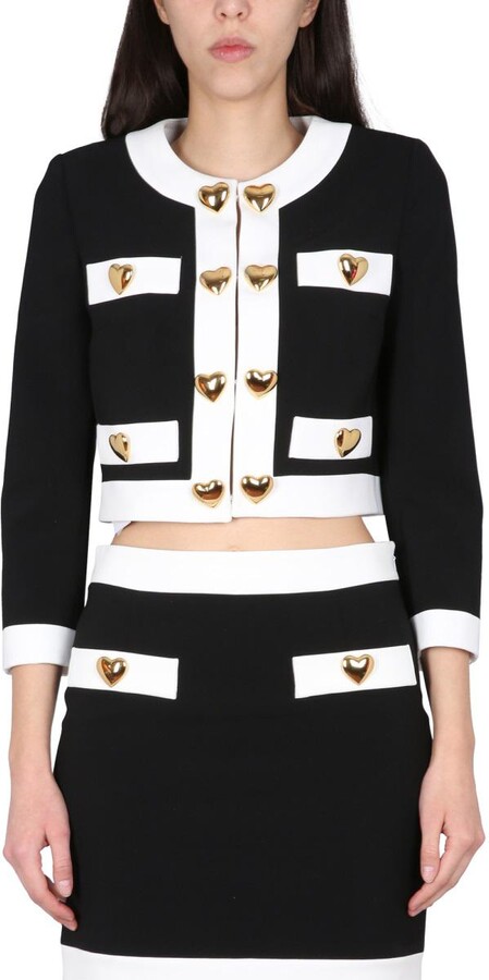 Moschino Heart Buttons Crepe Jacket - ShopStyle