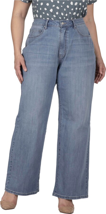 Standards & Practices Plus Size Wide Leg Loose Fit Jeans - ShopStyle