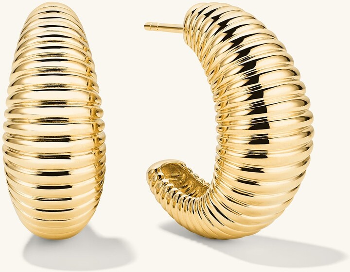 Mejuri Dôme Texture Large Hoops - ShopStyle Pins