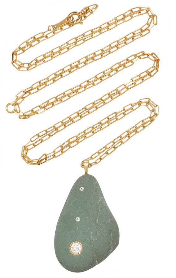 Cvc Stones Bohemia 18K Gold; Diamond And Stone Necklace - ShopStyle