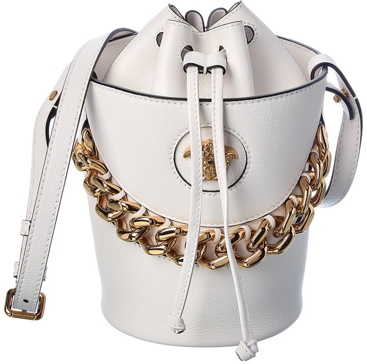 Versace La Medusa Leather Bucket Bag - ShopStyle