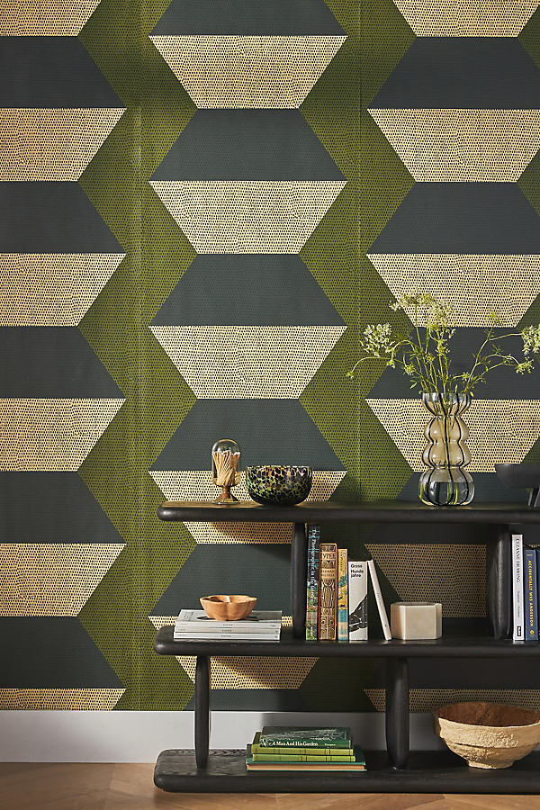 Mitchell Black Infinity Blocks Wallpaper - ShopStyle Decor