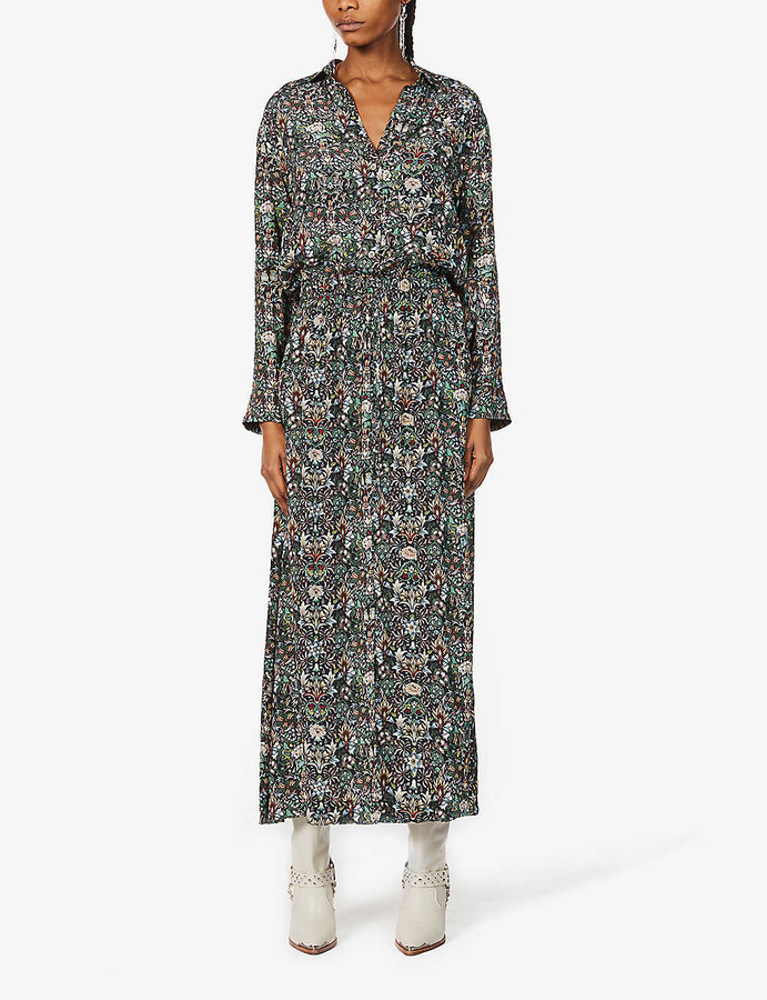 Zadig & Voltaire Radial drawstring-waist woven maxi dress - ShopStyle