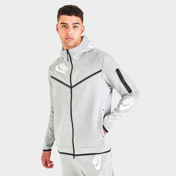 Nike Men's Sportswear Tech Fleece Graphic Full-Zip Hoodie - ShopStyle
