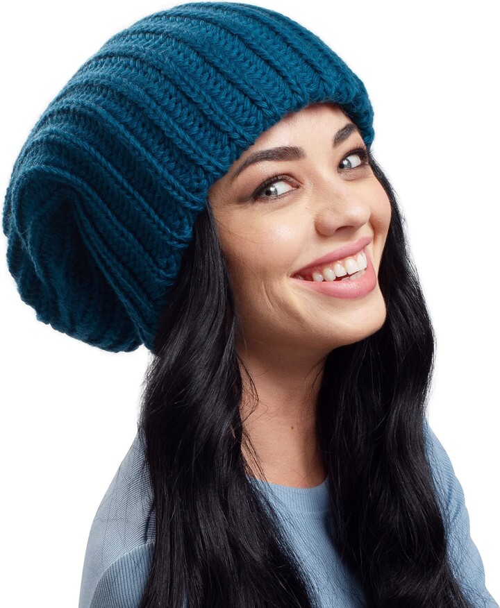 Hats&Cats Slouch Winter Beanie Hat Oversized - Soft Baggy Chunky Knit ...