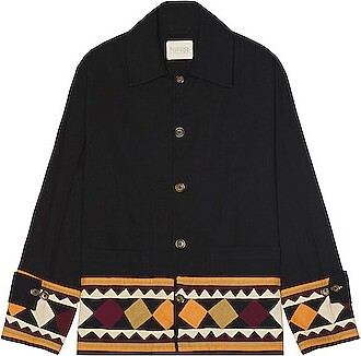 HARAGO Applique Jacket in Black - ShopStyle
