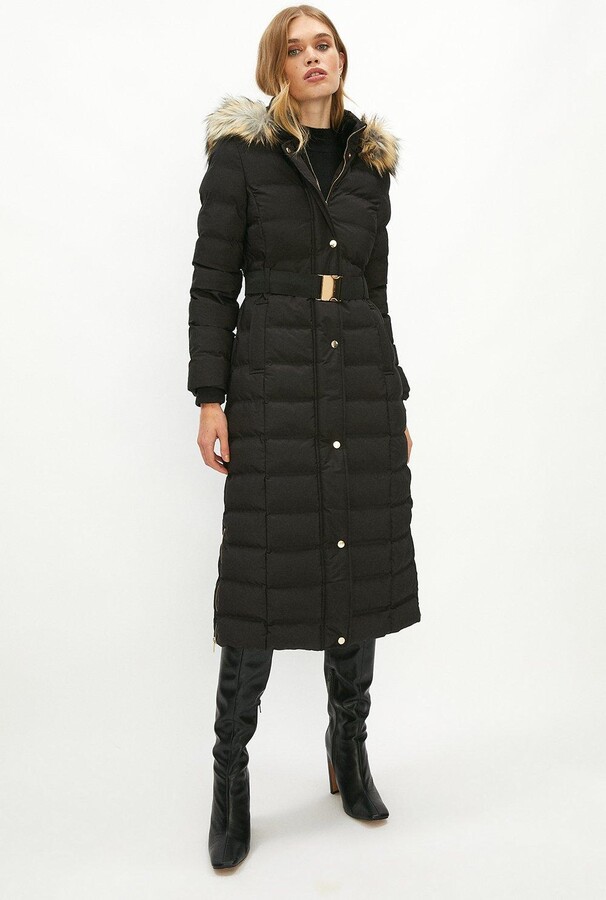 Fur Hooded Puffer Maxi Coat - ShopStyle