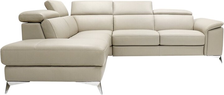 Pasargad Home Modena Collection Italian Leather Sectional Sofa - ShopStyle