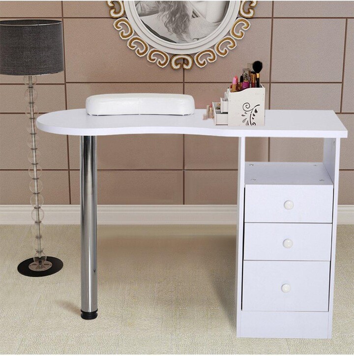 Living and Home 3 Drawers Manicure Nail Table Beauty Salon Desk ...