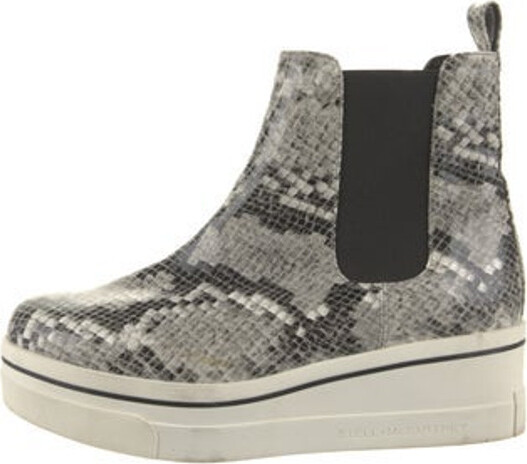 Stella McCartney Embossed Vegan Leather Chelsea Boots - ShopStyle