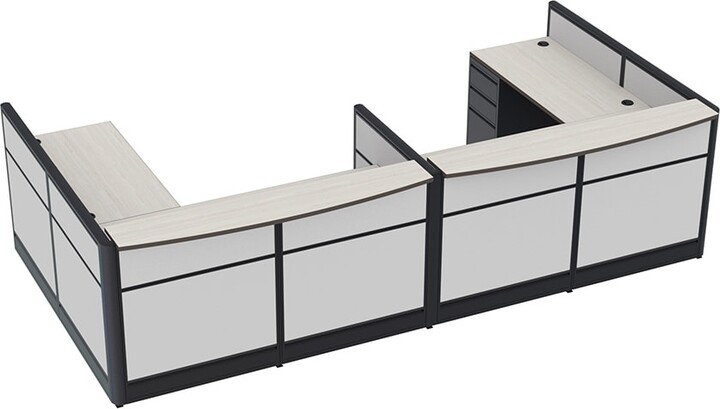 Skutchi Designs, Inc. 2 Person U-Shaped Reception Desk Storage ...