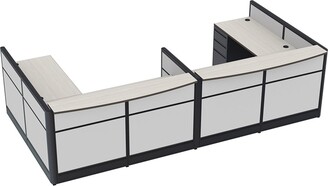 Skutchi Designs, Inc. 2 Person U-Shaped Reception Desk Storage ...