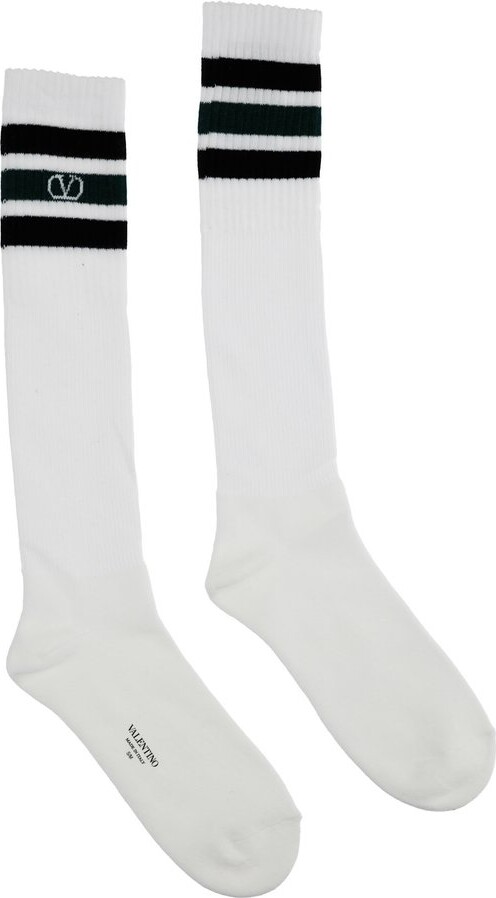 Valentino Logo Intarsia Socks - ShopStyle
