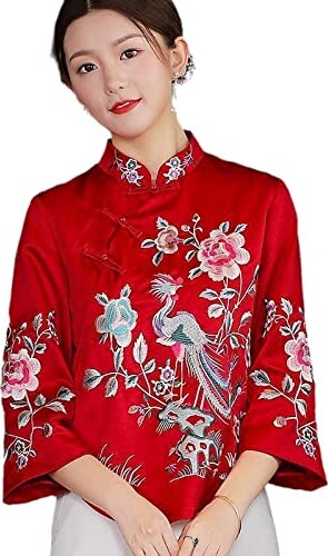 Angxiong Tang Suit Cheongsams Vintage Ethnic Clothing Clothes Women ...