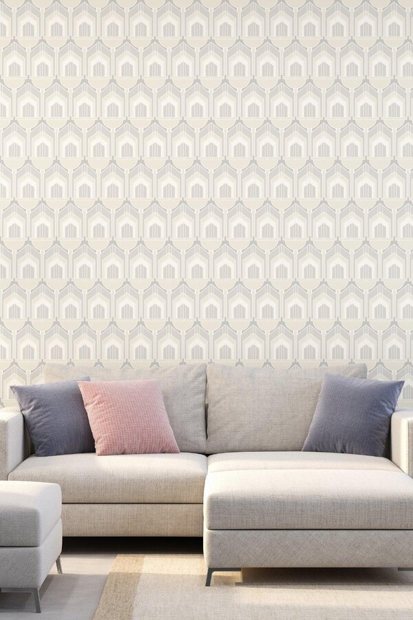 Hoopla Walls Deco Arch Matt Wallpaper - ShopStyle