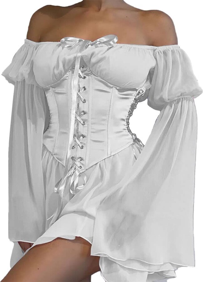 DINGJIUYAN lace Corset - ShopStyle Teen Girls' Dresses