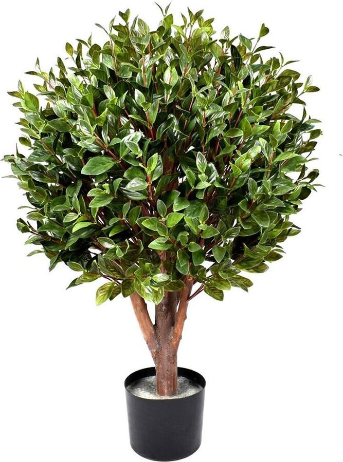 Leaf Artificial Topiary Gloxinia Single Ball Topiary 1608 Leaves UV ...