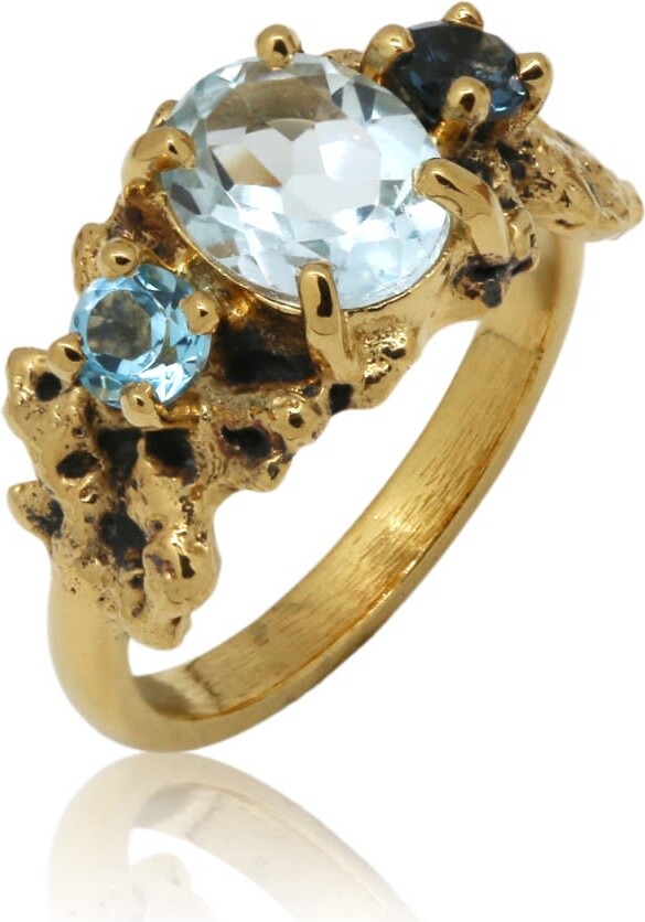 Karolina Bik Jewellery Women's Gold Out Of The Sea Growth Magical Ring ...