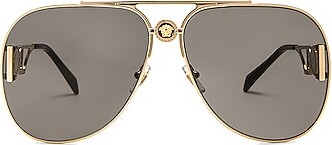 Versace Aviator Sunglasses in Metallic Gold - ShopStyle