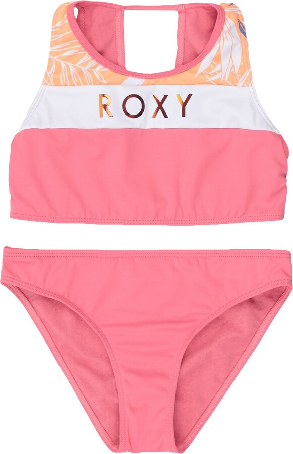 Roxy Rx Girl's Bikini Free To Go Crop Top Bikini Pink - ShopStyle