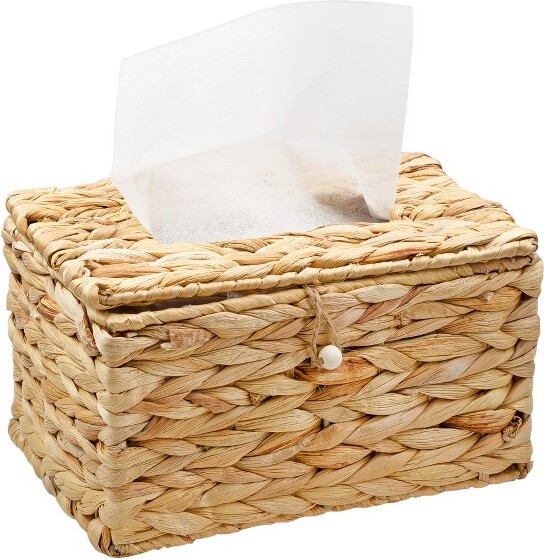 AuldHome Design Water Hyacinth Dryer Sheet Dispenser; Woven Fabric ...