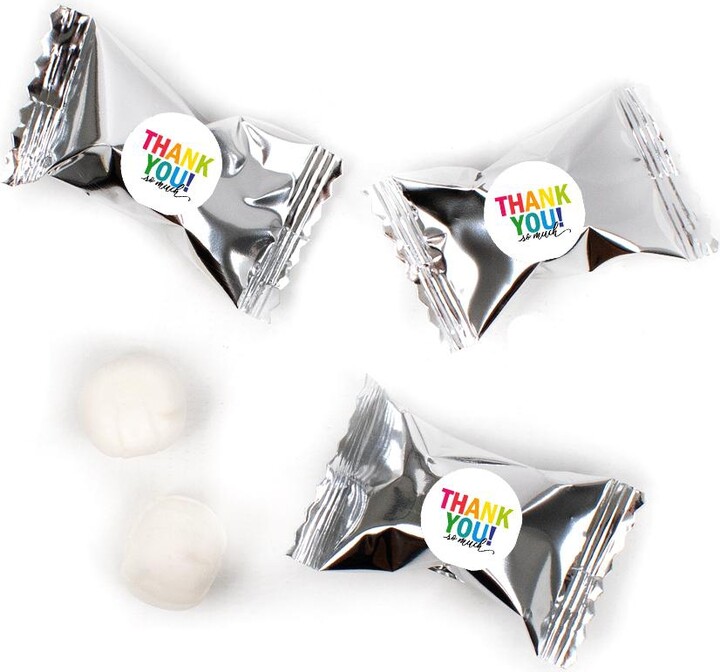 Just Candy Thank You Candy Mints Party Favors Silver Individually ...