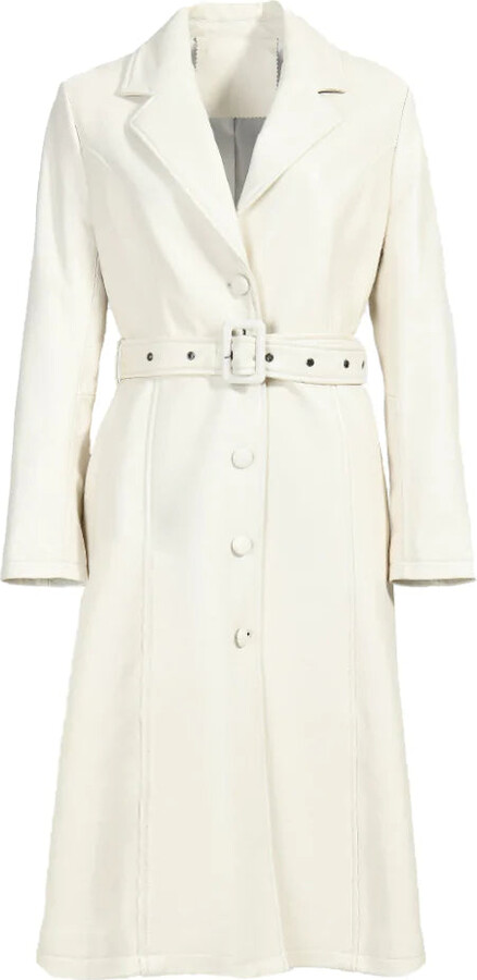 Wanan Touch Royal White Coat in Leather - ShopStyle